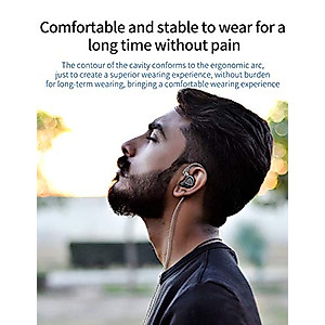 CCA CSN Hybrid Dual Drivers in-Ear Headphones, 1DD+1BA HiFi Stereo Noise Isolating IEM Wired Earphones/Earbuds/Headsets with Detachable Cable for Sports/Workout/Game (with MIC, Blue)