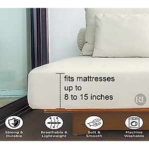 Full 3-Piece Set – Ultra Soft Microfiber, Deep Pocket Fits Up to 15" – Cooling, Breathable, Wrinkle-Free, Hotel Luxury, Easy Care – 1 Fitted Sheet & 2 Pillowcases – Ivory