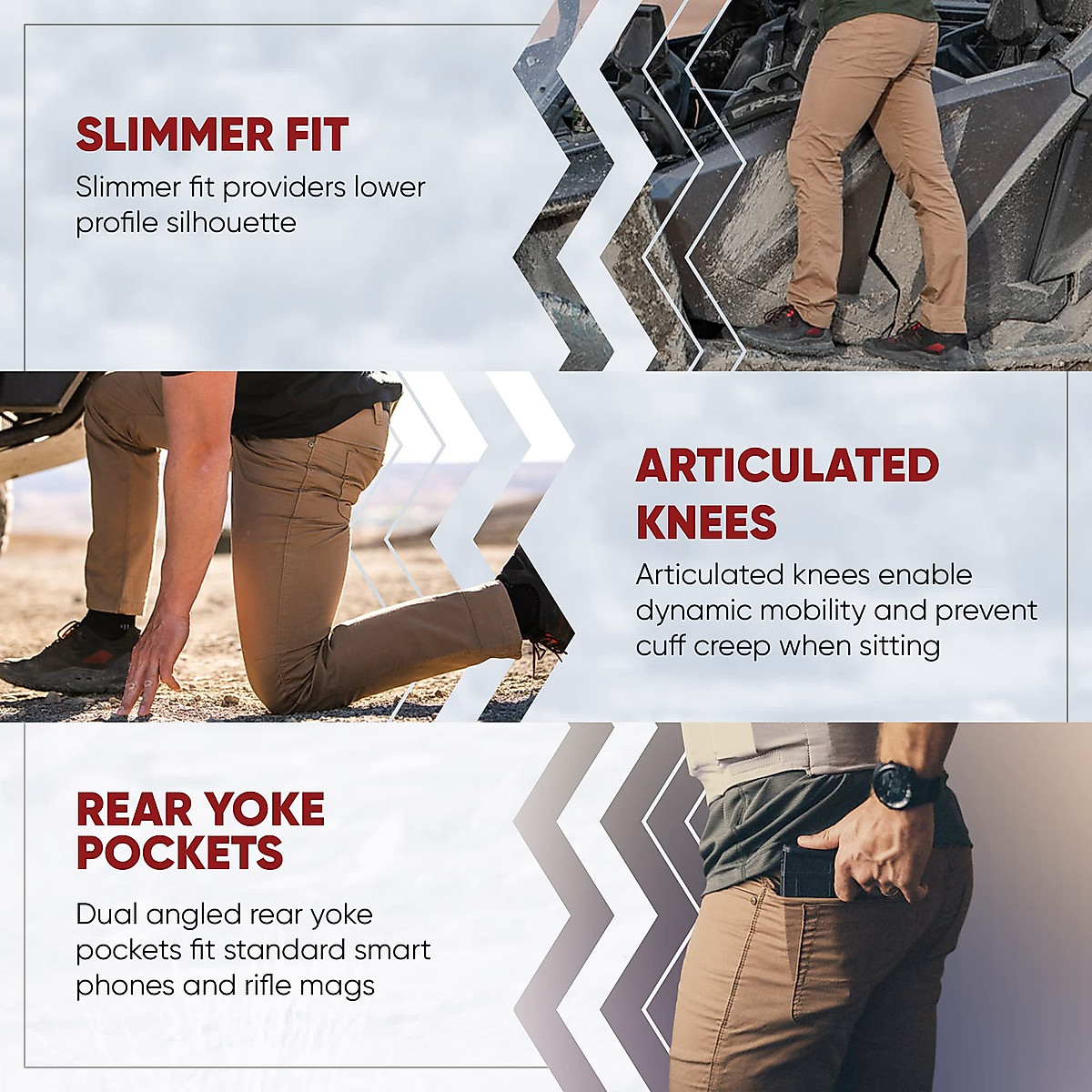 Vertx Men's Standard Cutback Slim Fit Pants Tactical Gear with Pockets Lightweight Stretch Quick Dry Odor Control Outdoor Pant, DEEP Navy, 40W x 32L