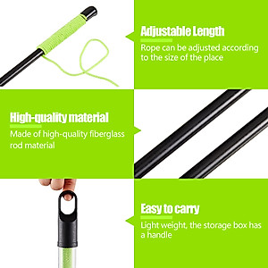 2 Pieces Golf Putting Aid String with Pegs Golf Putting String Guide Golf Putting Training Aid String Alignment Putting String Line Golf Putting Guide Line for Trainer Indoor Practice, Green