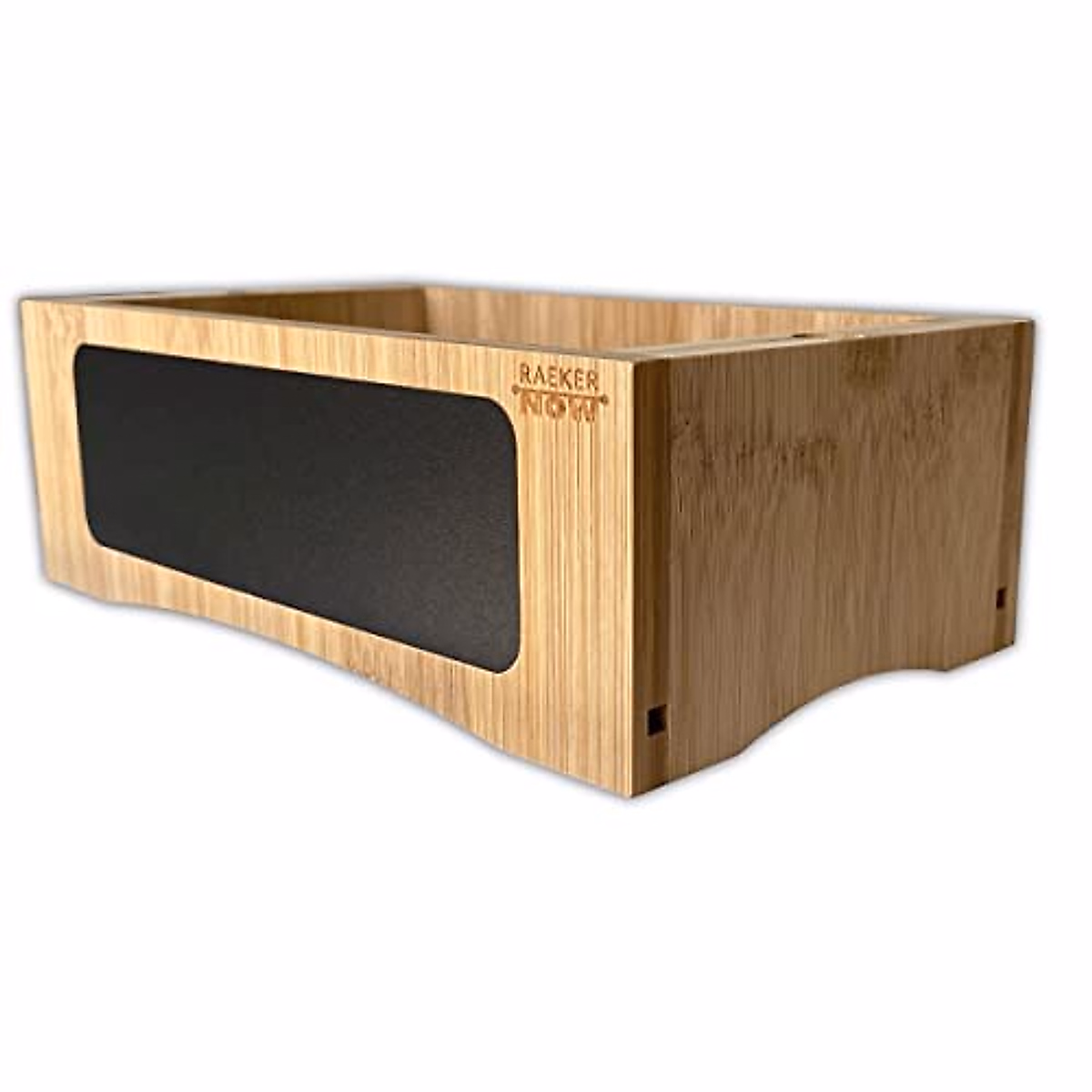 RaekerNow Organic Bamboo Double Solo Cup Holder with Marker Slot, Chalkboard and chalks for Disposable Cups, Party Organizer (Marker and Cups not Included)