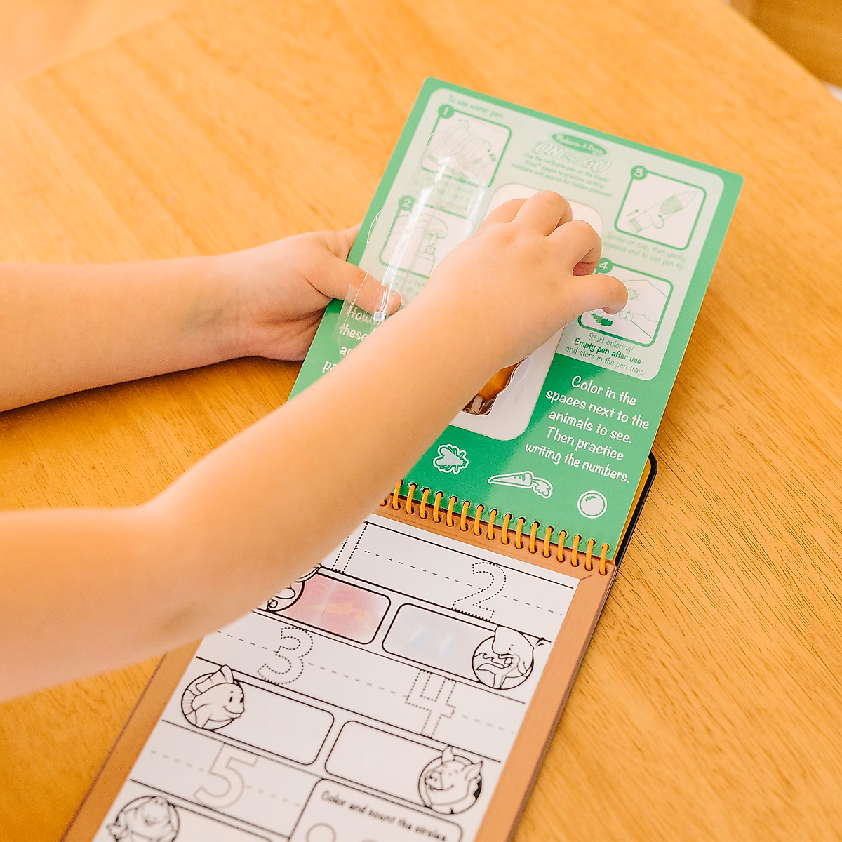 Melissa & Doug On the Go Water Wow! Reusable Water-Reveal Activity Pad - Numbers - FSC Certified