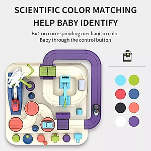 Car Adventure Toys,Adventure Educational Circuit, City Rescue Playsets, Magnet Toys, Jigsaw Track Cars, Preschool Jigsaw Car Games, Gifts for Boys and Girls (Blue)