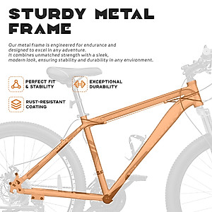 Max4out 26 inch Mountain Bike, Aluminum Frame, 21-Speed Dual Disc Brake Bike with Lock-Out Suspension Fork, Nomal Wheels Bicycles for Men and Women(Black)