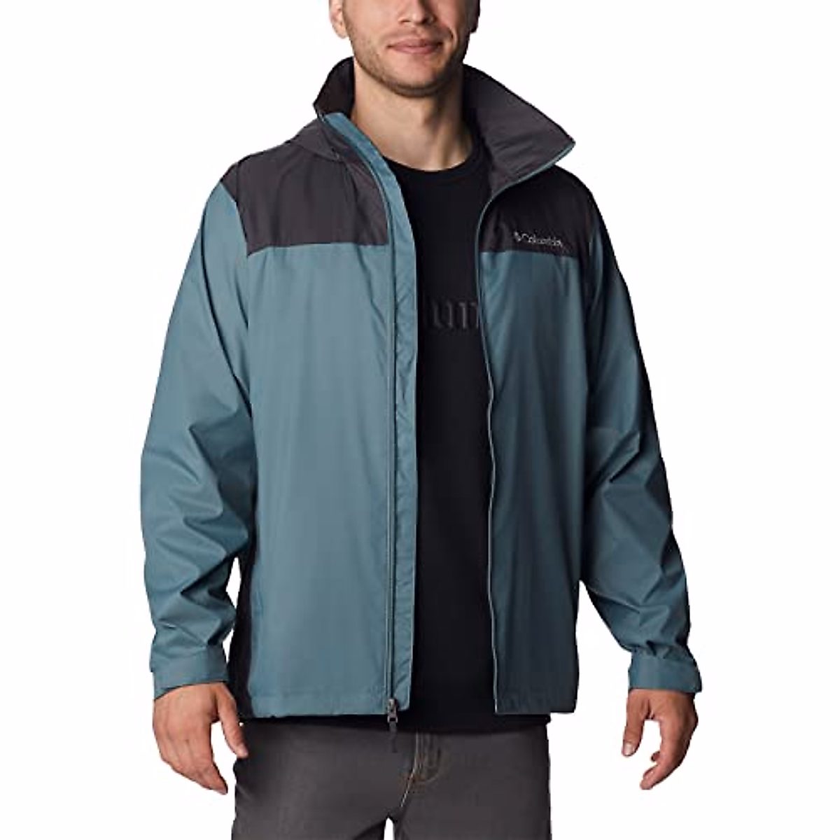 Columbia Men's Glennaker Lake Rain Jacket, Metal/Shark, Medium