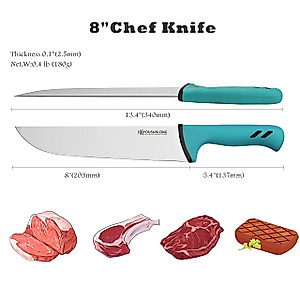 YOUSUNLONG Butcher Knife - Chef's knife 8"(203mm) -Premium High-carbon molybdenum steel blade - Butchery meat processing knife - Ergonomic & non-slip handle