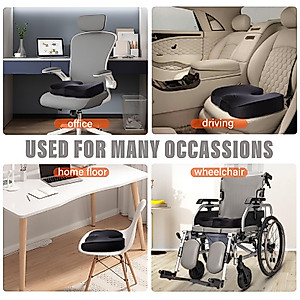 WAOAW Seat Cushion, Office Chair Cushions Butt Pillow for Long Sitting, Memory Foam Chair Pad for Back, Coccyx, Tailbone Pain Relief