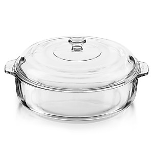 Libbey Baker's Basics Glass Casserole Dish with Cover, 3-quart