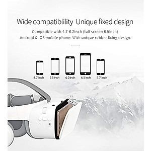 3D VR Virtual Reality Headset Goggle with Remote Controller, VR Glasses for 3D Movies Video Play Games, VR Set for iOS Android Phone for iPhone 13 12 11 Pro Mini X R S Max Samsung Galaxy