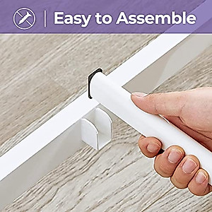 GreenForest Queen Bed Frame with Wooden Headboard Platform Bed with Metal Support Slats NO-Noise Heavy Duty Bed Industrial Country Style with 9 Strong Legs, No Need Box Spring, Queen