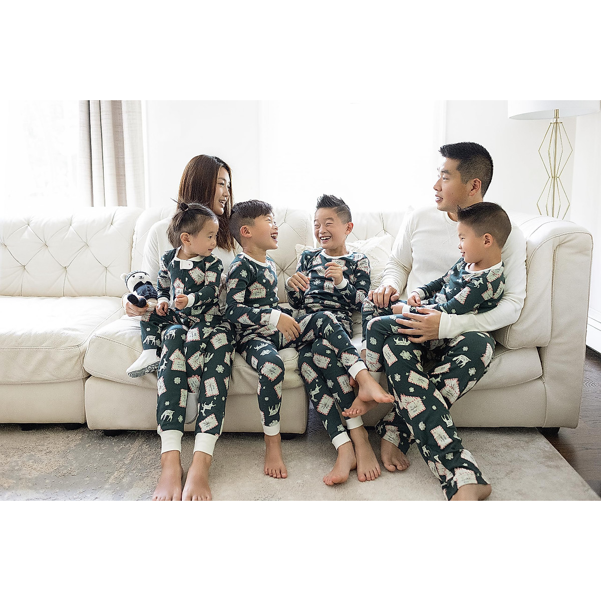 Burt's Bees Baby Baby Toddler 2-Piece Family Jammies Matching Holiday Organic Cotton Pajamas, Letters to Santa, 2T