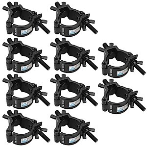 GBGS Lighting Truss DJ Light Clamps 2 Inch O Clamp Aluminum Alloy 220 LBs for OD 2 Inches(50.8mm) Pipe, TUV Certificated(ID:1111246880), 10 Pack