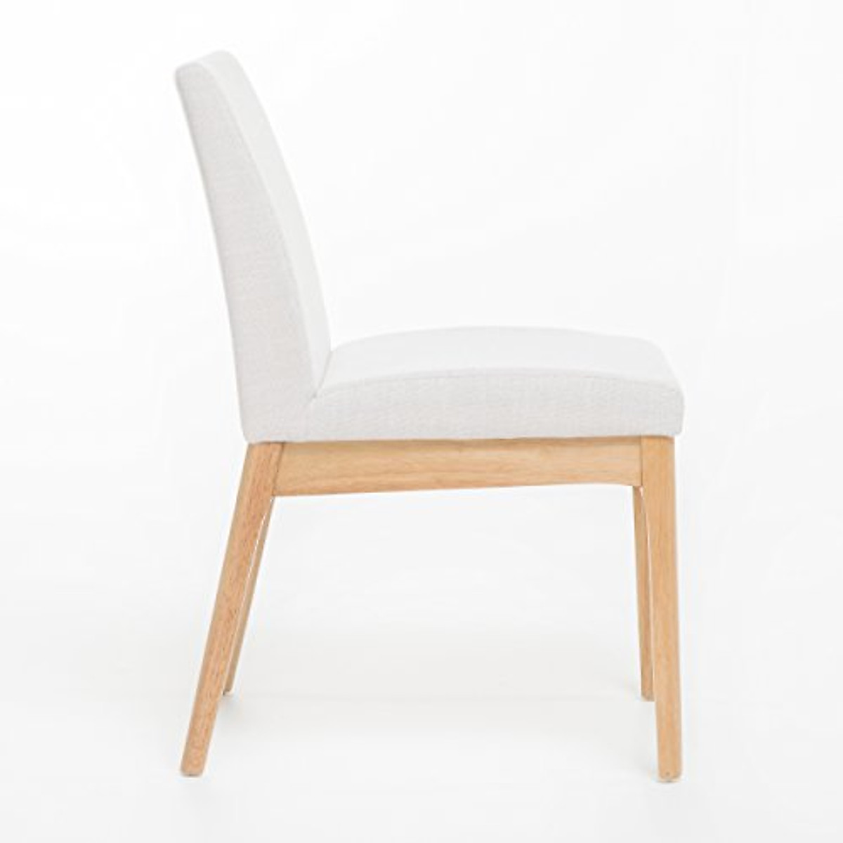 Christopher Knight Home Kwame Fabric / Oak Finish Dining Chairs, 2-Pcs Set, Light Beige