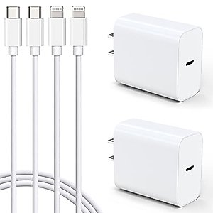 iPhone Fast Charger 10 FT [Apple MFi Certified] 2 Pack PD 20W USB C Charger Block with 10FT Long Type C Lightning Cable for iPhone 14 13 12 11 XS XR X 8 iPad,White