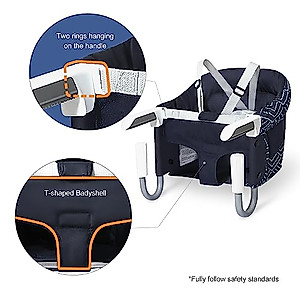 MTWML Hook On Chair,Portable High Chair,Clip On High Chair to Table,Table High Chair for Babies and Toddlers,Baby Feeding High Chair That Attaches to Table,Baby Booster Seat for Table (Black)