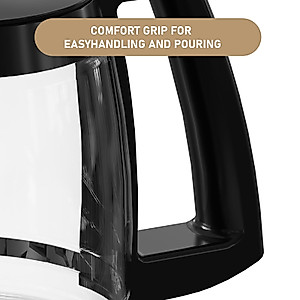 12 Cup Coffee Maker Carafe Replacement Compatible with Cuisinart Coffee Maker DCC-1100BK, DCC-1200, DCC-2650, CHW-12, CHW-12P1, DGB-400, DGB-550BK, DGB-550BK1, DGB-625BC, DGB-700BC, SS-12 and SS-15