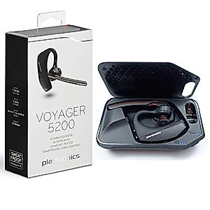 Plantronics Voyager 5200 Bluetooth Headset Earpiece with Charging Case Kit (Renewed)