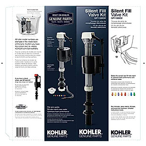 Kohler Genuine Part Gp1138930 Silent Fill Toilet Fill Valve Kit, 12.5" L x 3.5" W x 3" H inches