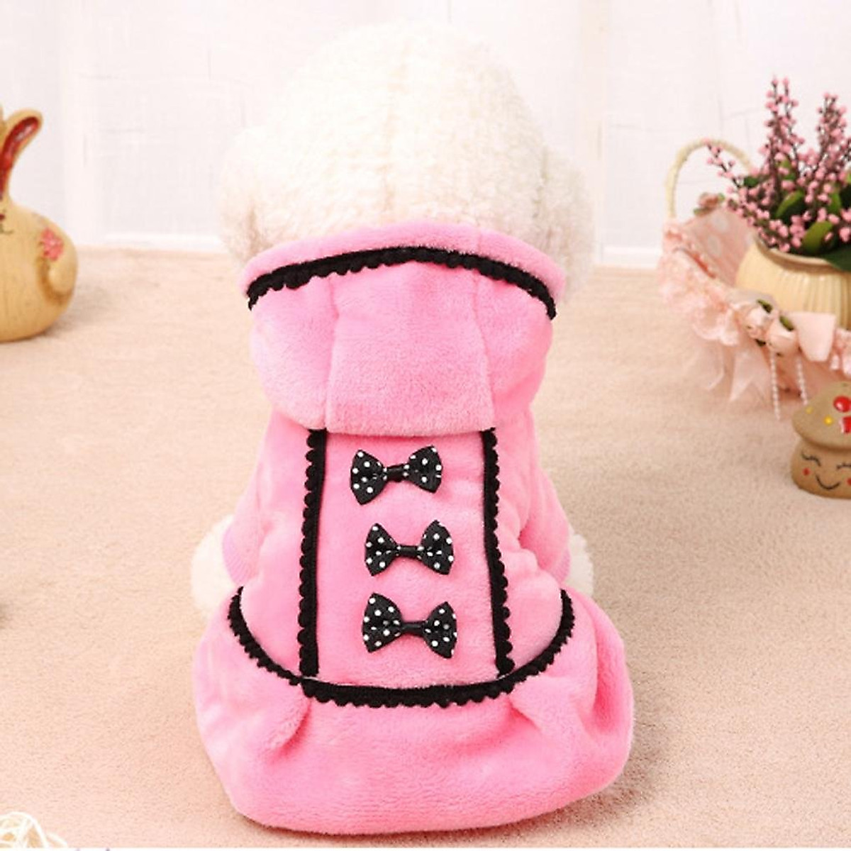 IEason Pet Clothes, 2017 Dog Coat Jacket Pet Supplies Clothes Winter Apparel Puppy Costume (S, Pink)