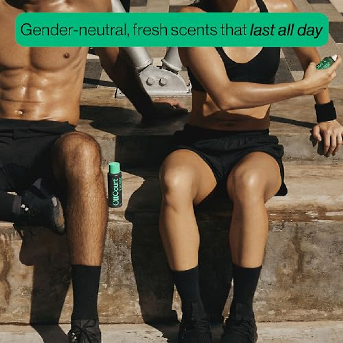 OffCourt - Natural Deodorant Body Spray for Men and Women - Aluminum Free - Whole Body Deodorant for Women and Men - Bold, Long-Lasting Coconut Water and Sandalwood Scent, 3.4 Ounce (Pack of 1)