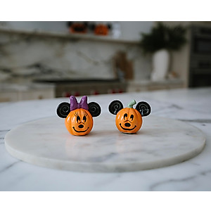 Disney Mickey Mouse and Mickey Mouse Jack O'lantern Salt and Pepper Shakers | Cute Ceramic Housewarming Gifts For Men and Women And Kids | Official Disney Licensee | 1 Set