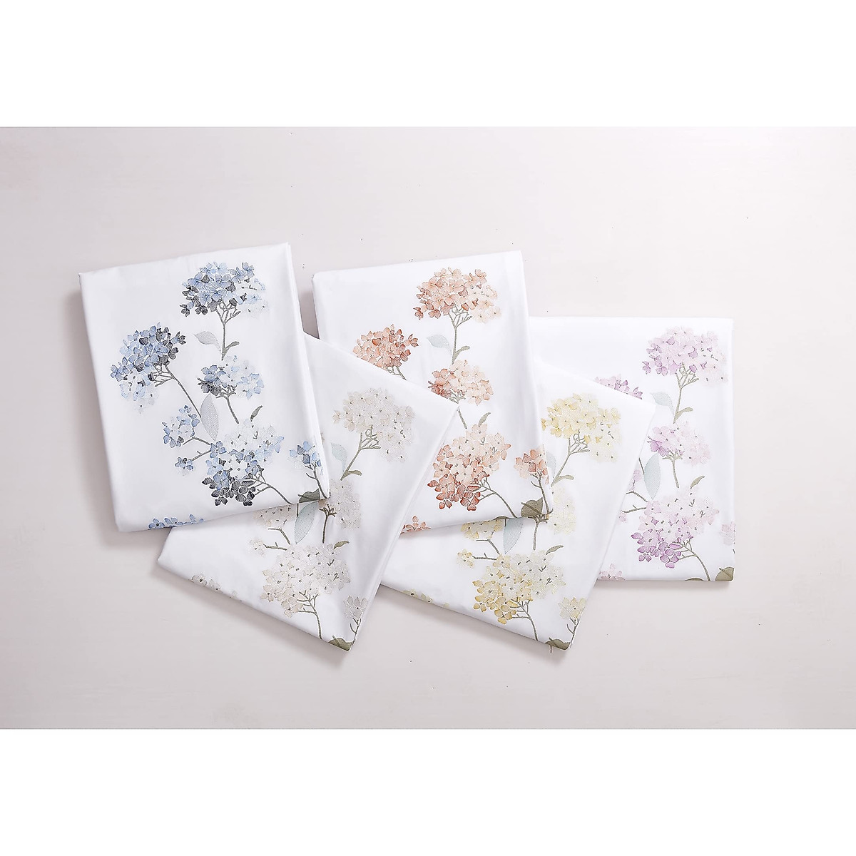 Melange Home Broderie Ensemble housse de couette Collection Hydrangea Embroidery Duvet Set (5 Color) Blue - Full - Queen