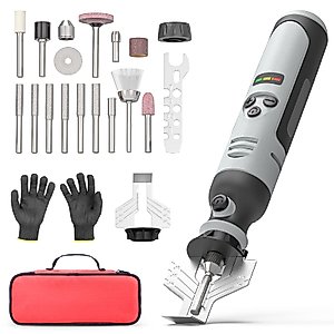 E-SDS Cordless Chainsaw Sharpener, Electric Handheld Chainsaw Sharpening Kit, Multi-Function High Speed Chain Saw Sharpen Tool Set Battery Powered with 6pcs Diamond Sharpening Wheels