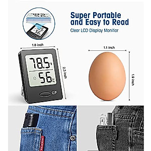 Indoor Hygrometer Thermometer, Room Thermometer with Large LCD Display, Temperature Humidity Sensor with Comfort Indicator, Humidity Monitor for Home Office