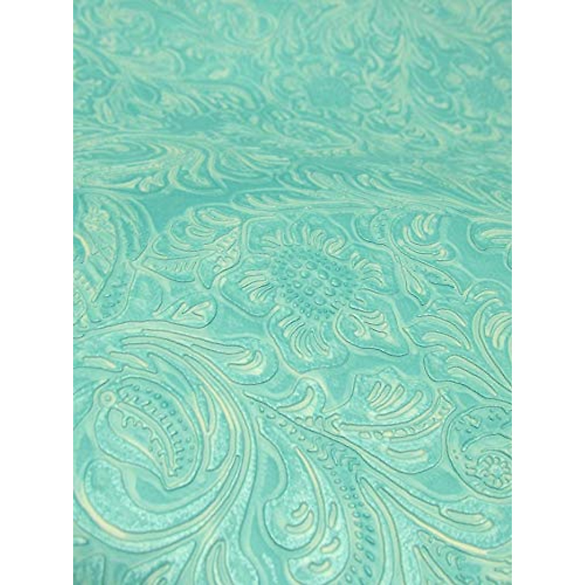 DuroLast™ Vintage Western Floral Pu Leather Fabric by The Yard DIY Upholstery Accessories Fashion (Nugget)