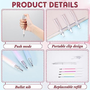 Lincia 12 Pcs Ball Point Glue Pen Easy Control Glue Pens for Crafting Liquid Fabric Glue Pen with 12 Refills for Kids Scrapbook Card Making School Supplies DIY Art Drawing, 1 mm Tip, 6 Colors