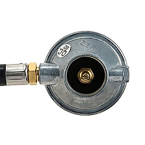 ETERMETA 1LB Low Pressure Propane Tank Gas Regulator Valve with 1/4 Quick Connection Turn-Off Valve and 3 Connect Fittings, for Camper, Grill, Heater, Fireplace, Fire Pit