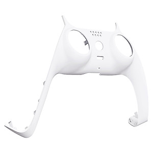 eXtremeRate White Decorative Trim Shell Compatible with p s 5 Controller, DIY Replacement Clip Shell, Custom Plates Cover Compatible with p s 5 Controller with Accent Rings