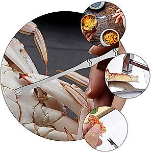 UPKOCH 2sets8pcs Peel Eating Mallet Shrimp Seafood Claw Nut Steel Crab Scissor Legs Tool Accessories Kitchen Storage with Case Utensils Tools Crackers Lobster Leg Picks Shell