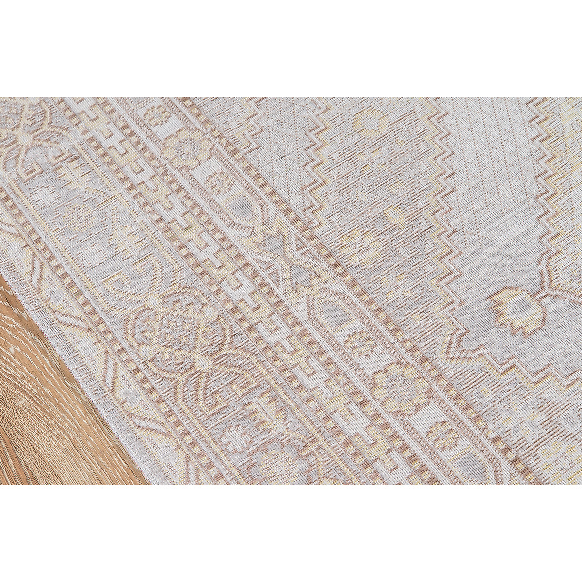 Momeni Isabella Traditional Geometric Flat Weave Area Rug, 2 ft 7 in x 8 ft 0 in, Grey