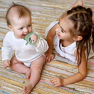 Eascrozn Baby Teething Toys for Infants 3+ Months Set of 3, Easy to Hold Silicone Teething Mitten with Soft Textures for Sensory Exploration and Teething Pain Relief, Baby Chew Toys for Sucking Needs