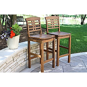 Outdoor Interiors 10030 Eucalyptus Hi Back Bar Chair