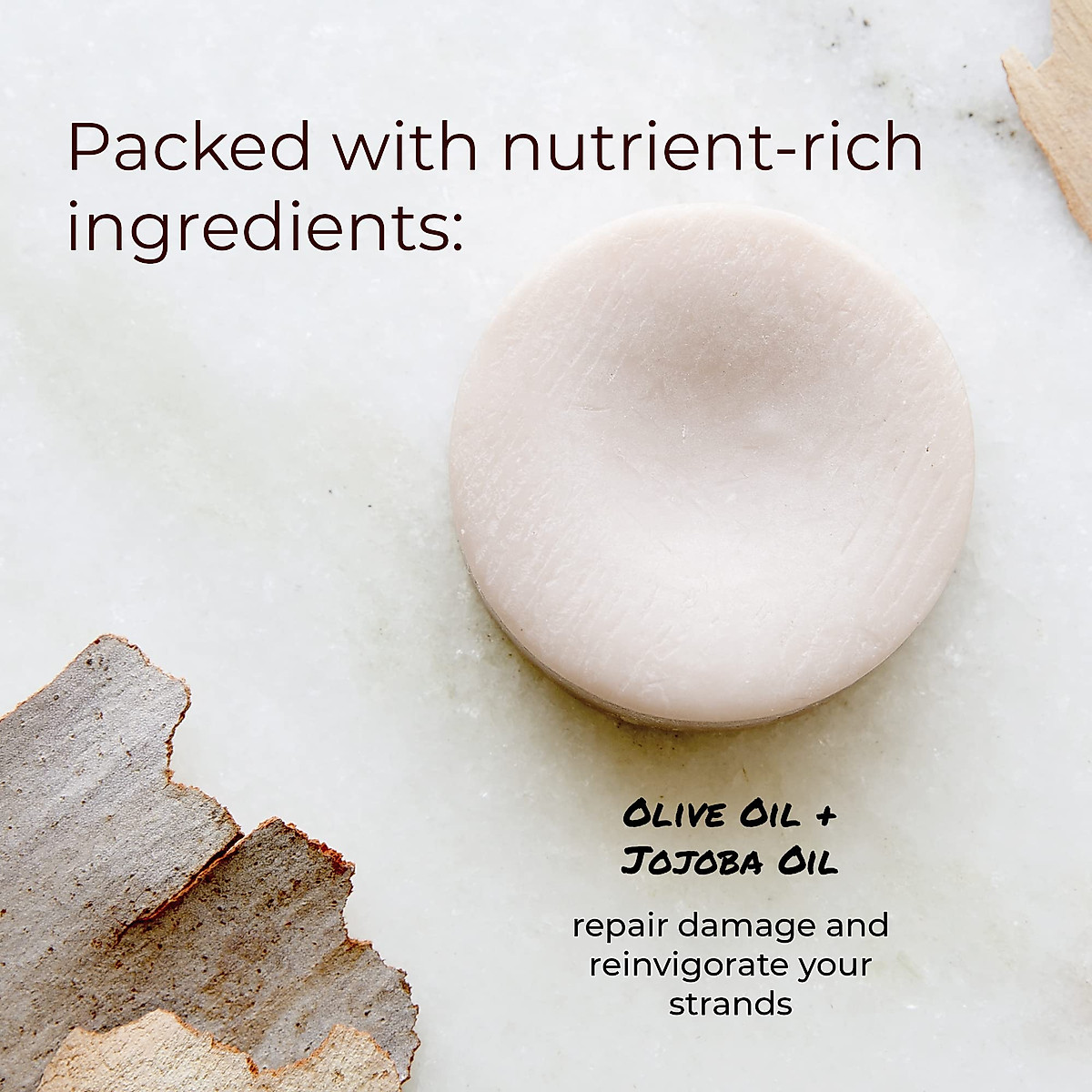 Suds & Co. Solid Conditioner Bar, Zero Waste Conditioner, Natural Conditioner For Hair, Sustainable, Eco-Friendly Hair Care – Driftwood, 1.7 Ounce