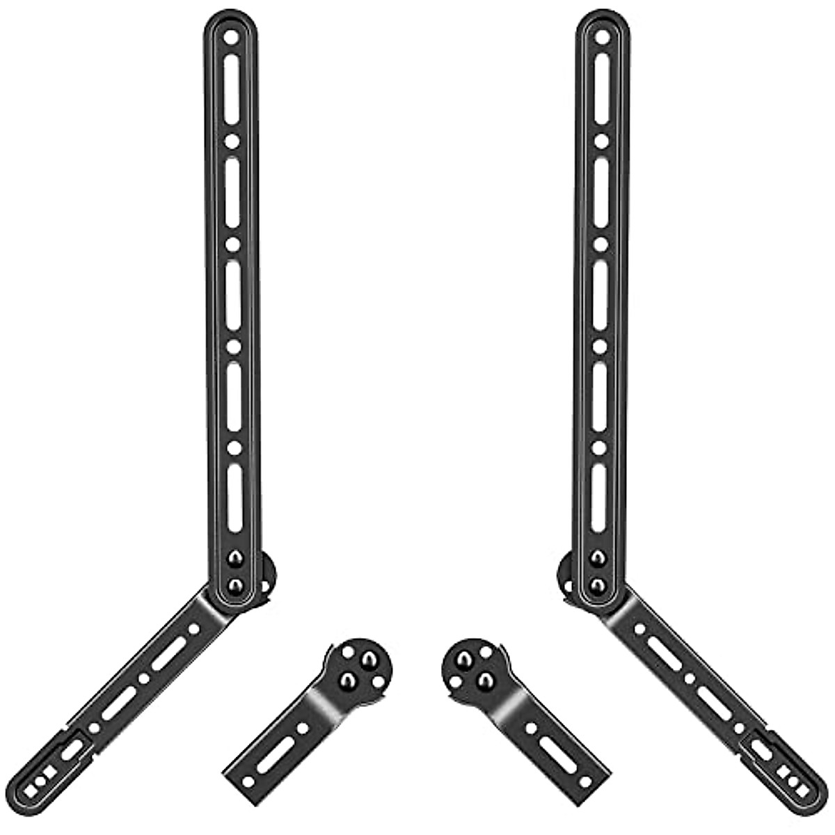 WALI Soundbar Mount Bracket, for Mounting Under or Above TV, with 2 Adjustable Extension Arms, Fits Most 23 to 65 Inch TVs and Sound Bar up to 33lbs (SBR204), Black