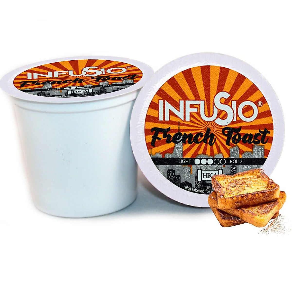 InfuSio 96 Count French Toast Medium Roast Single Serve Coffee Pods for Keurig K-Cup Brewers - InfuSio Premium Roasted Coffee Keurig 2.0 Compatible