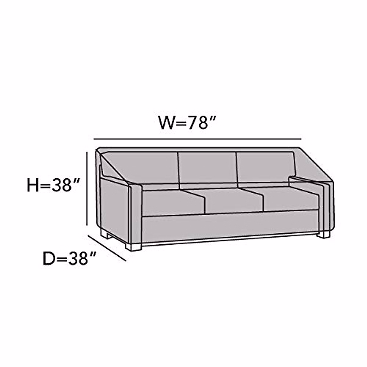 Covermates Outdoor Sofa Loveseat Cover - Water Resistant Polyester, Drawcord Hem, Mesh Vents, Seating and Chair Covers-Khaki