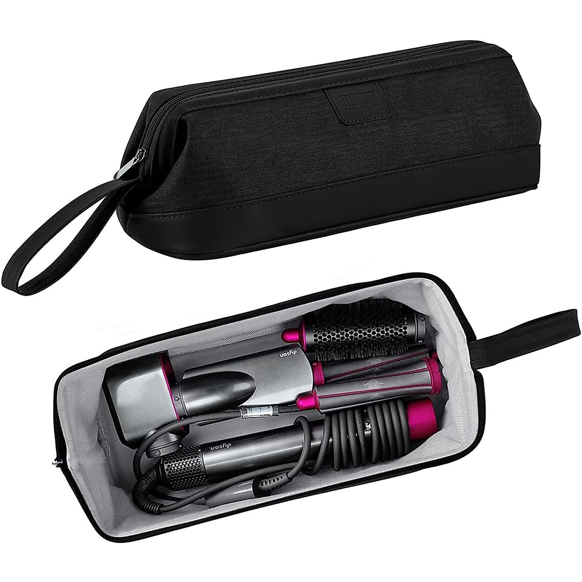 BUBM Portable Travel Storage Bag Compatible with Dyson Supersonic Hair Dryer/Dyson Airwrap Styler/Dyson Corrale hair Straightener,Black