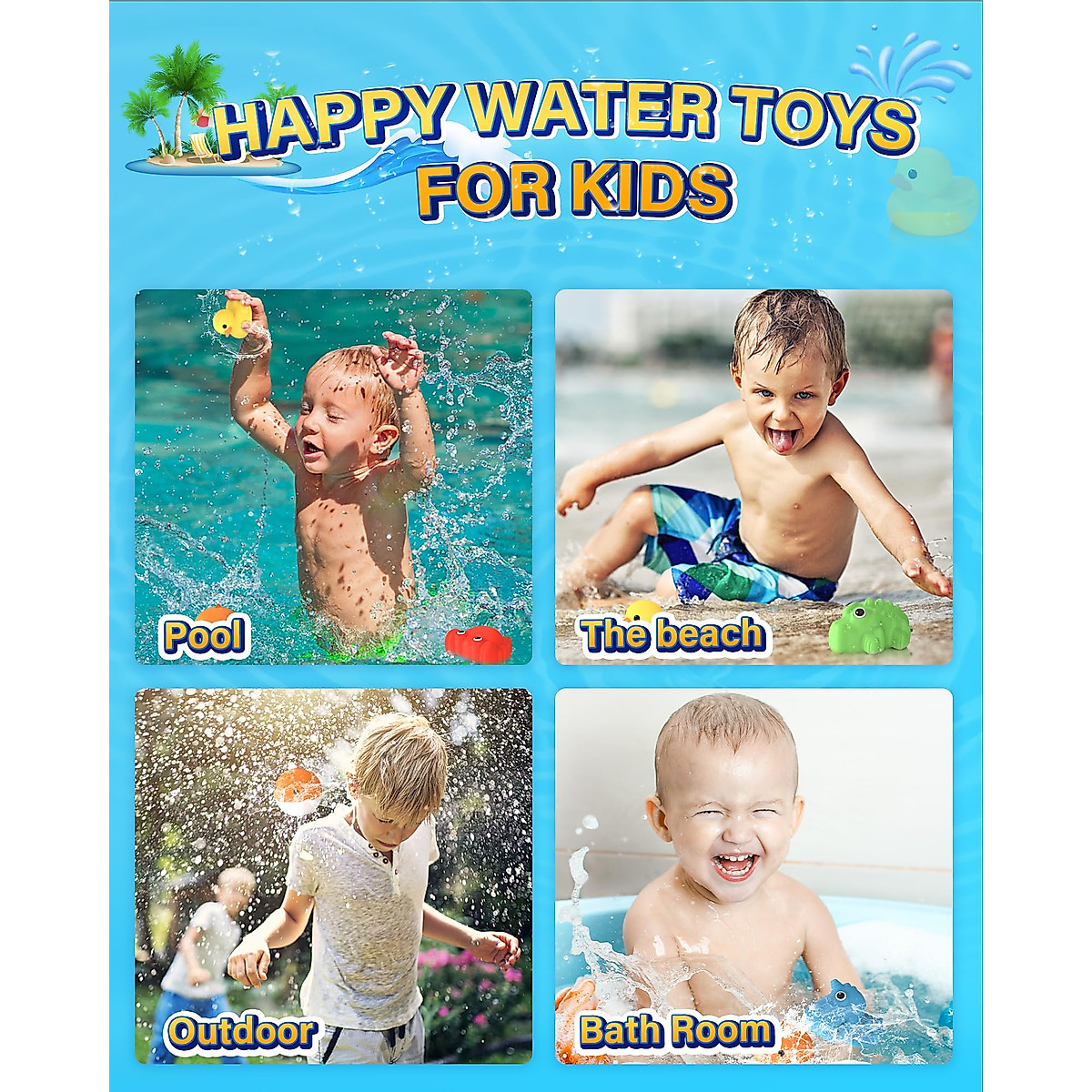 SOPPYCID Tonoviviy Silicone Water Balloons Summer Fun Outdoor Water Toys Games for Kids Adults Outside Play,Water Bomb Balloons Reusable (B-4 PCS)