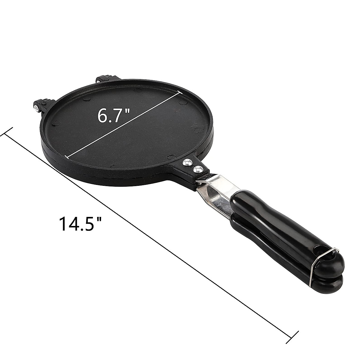 Dicunoy Waffle Cone Maker, Nonstick Ice Cream Cone Maker, 6.7" Egg Roll Crepe Pan, Camp Pancake Crispy Cone Omelet Mold for Waffle Cups, Choco Tacos, Fuel Gas Stoves Only