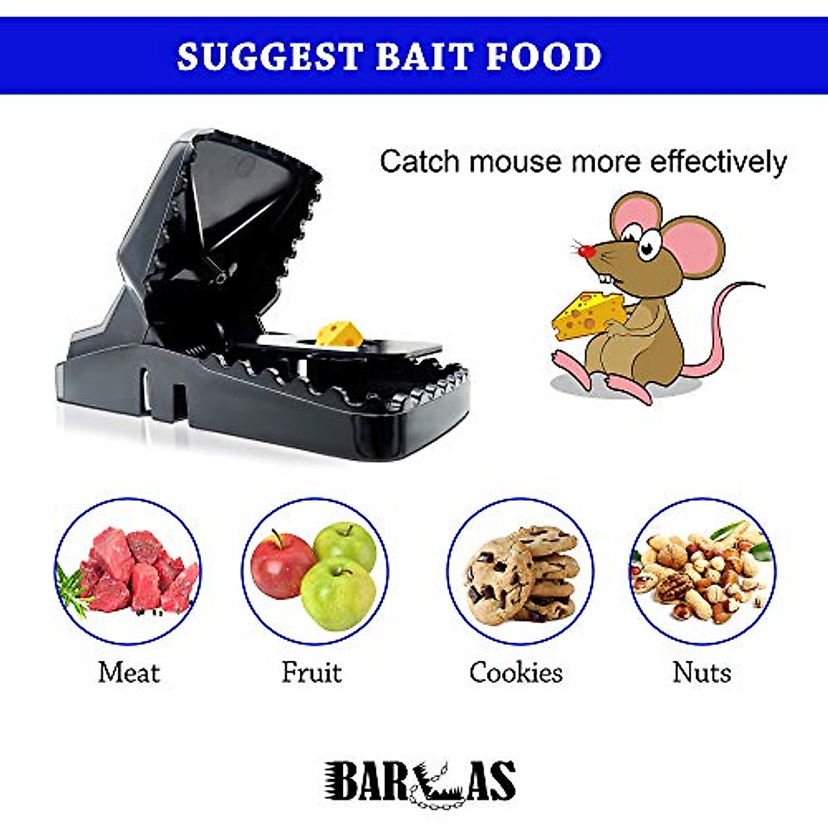 BARLAS Large Snap Trap Rat Trap | Safe Pedal Design | Rat Killer for Home Office Farm Restaurant (8)