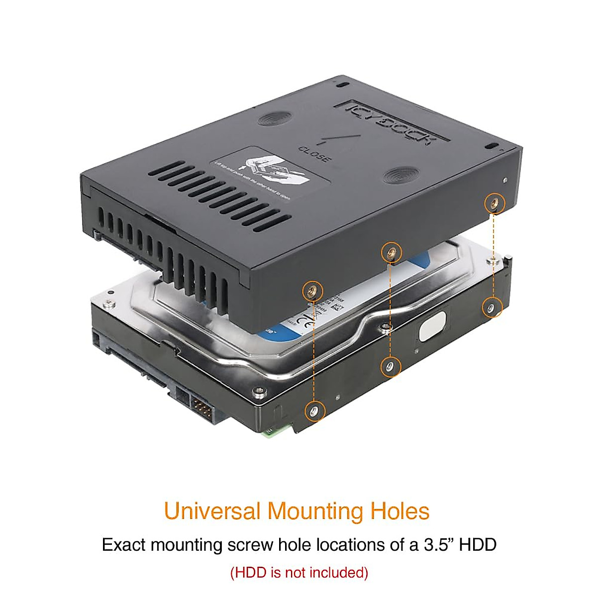 ICY DOCK 2.5 inch to 3.5 inch SATA HDD & SSD Mounting Kit for Internal 3.5" Drive Bay with Removable Cover | EZConvert Lite MB882SP-1S-2B