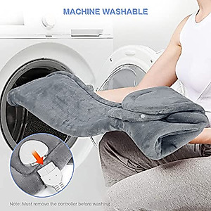 Heating Pad for Back Pain Relief, 24"x33" Weighted Heating Pad for Neck and Shoulder, Neck Heating Pad Fast-Heating with 6 Settings, Auto Shut-Off Full Body Heating Pad, Gifts for Women-Washable