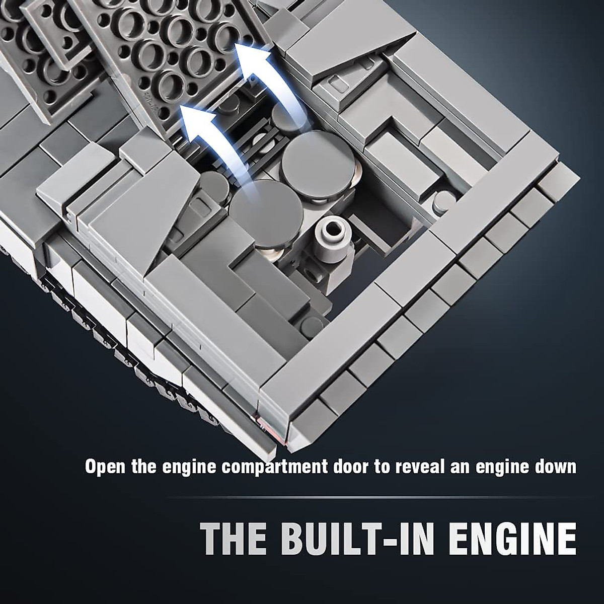 DAHONPA Army Tank Building Block(898 PCS),WW2 Military Leopard 2 Historical Collection Model with 4 Soldier Figures,Toys Gifts for Kid and Adult.