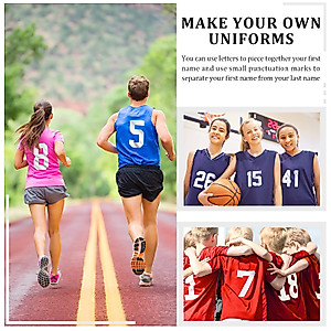 18 Sheets 216 Pieces 8 Inch Iron On Numbers T-Shirt 2 Inch Iron On Letters Patches Kit, 0 to 11 Iron-on Numbers A to Z Heat Transfer Letters for Jersey Football Baseball T-Shirts Team Name (White)