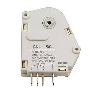 MCAMPAS 6 Hour 21 Minutes Refrigerator Defrost Timer for Whirlpool/KitchenAid/Frigidaire, Kenmore, Crosley, Kelvinator, Westinghouse, Tappan, Gibsone ect Refrigerators and Freezers