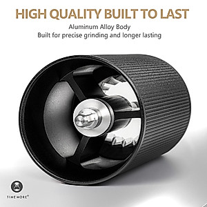 TIMEMORE Chestnut C3S MAX Manual Coffee Grinder Stainless Steel S2C Conical Burr Coffee Grinder, Capacity 35g Hand Coffee Grinder with Foldable Handle, Adjustable Grind Setting for Espresso, Black